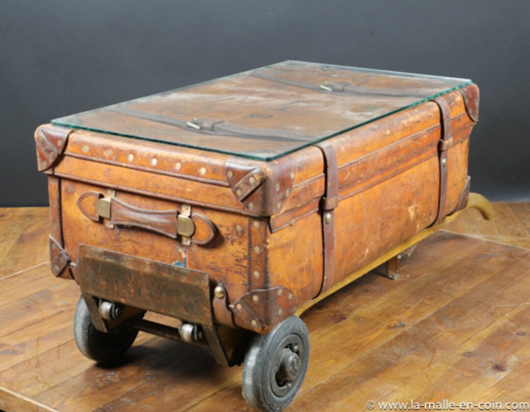 Leather and Wagon Train R175 Trunk - Etsy