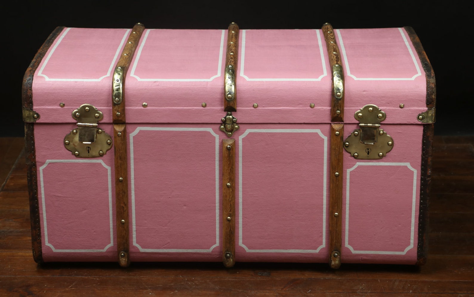 Pink Curved Steamer Trunk - Etsy