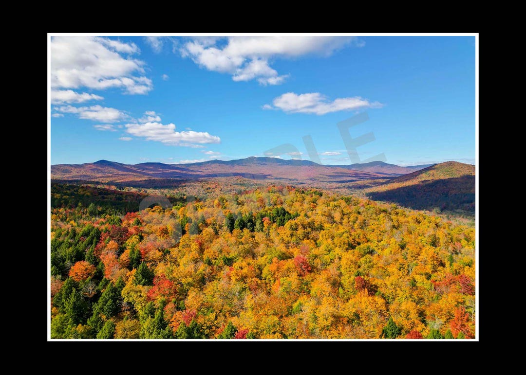 Aerial View of Worcester Mountain Vermont ~ 10/6/2024 ~ Matted Prints ...