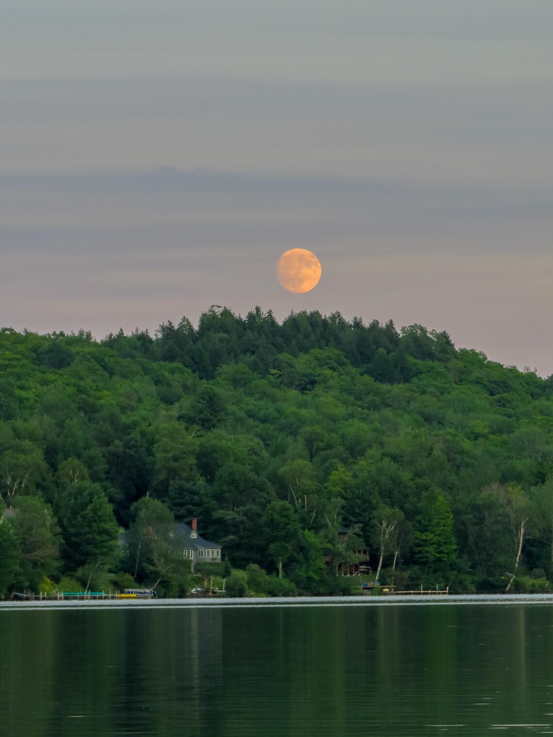 Super Buck Moon Rising Over Lake Elmore Vermont - Etsy
