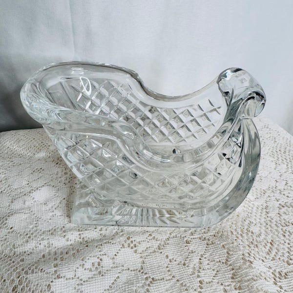 Crystal Sleigh Candy Dish - Etsy