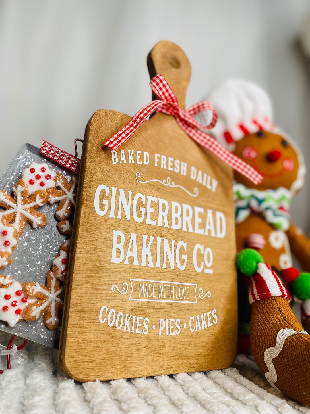 Gingerbread Cutting Board Craft Kit Hand Cut 1/2 Birch Multiple Options ...