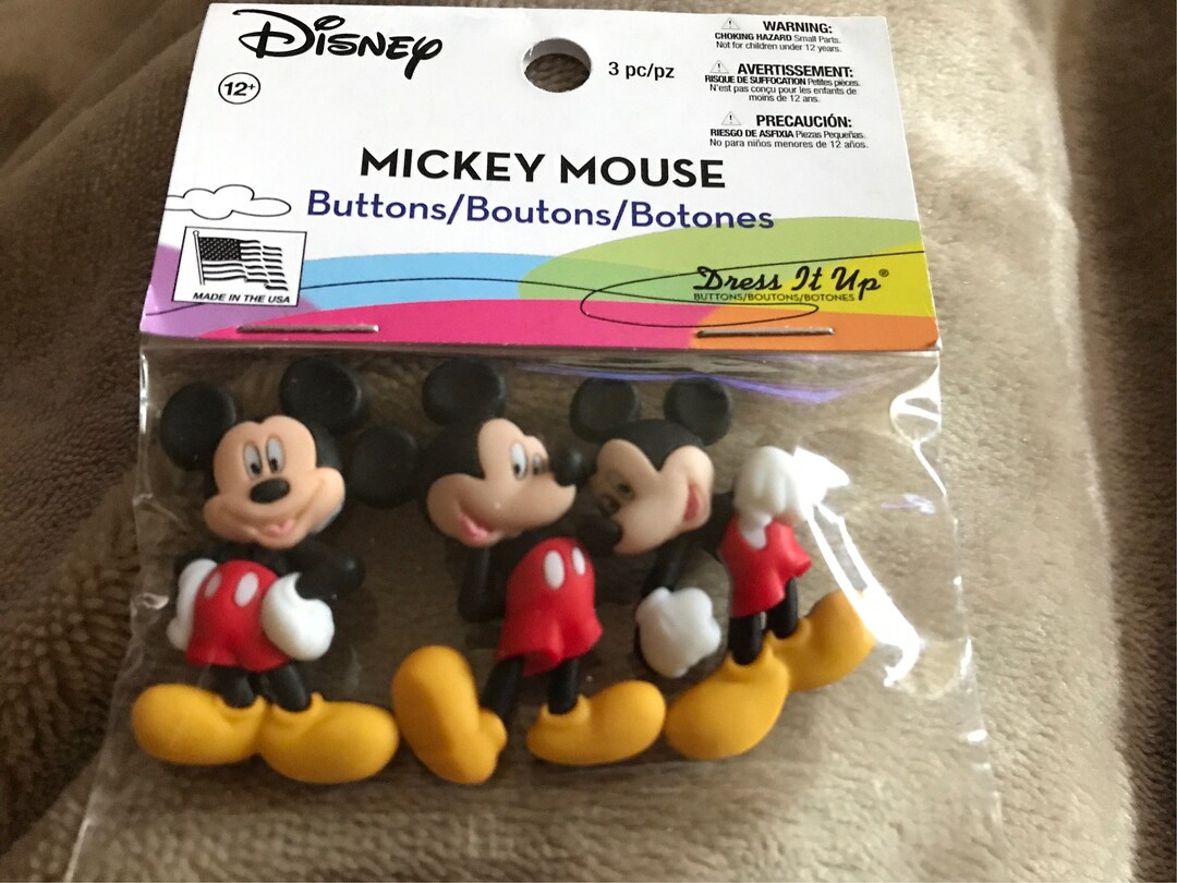Mickey Mouse Shank Buttons & Embellishments novelty Buttons - Etsy