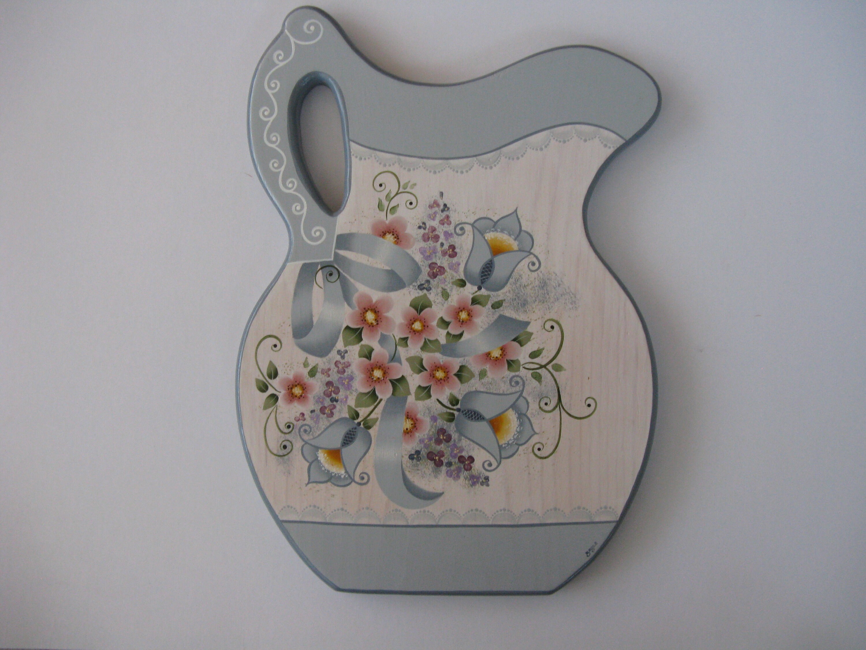 Decorative Painted Wall Hanging Pitcher - Etsy UK