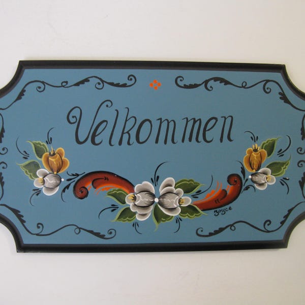 Velkommen Sign - Etsy