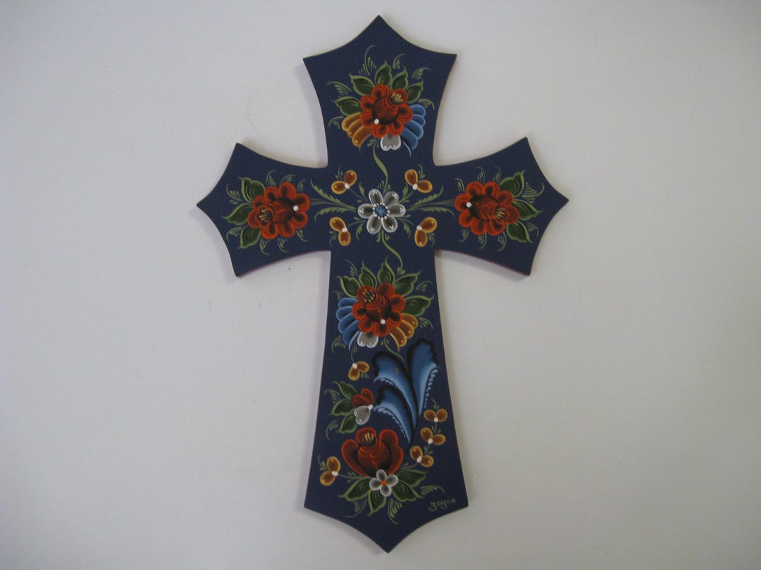 Norwegian Rosemaling on a Cross - Etsy