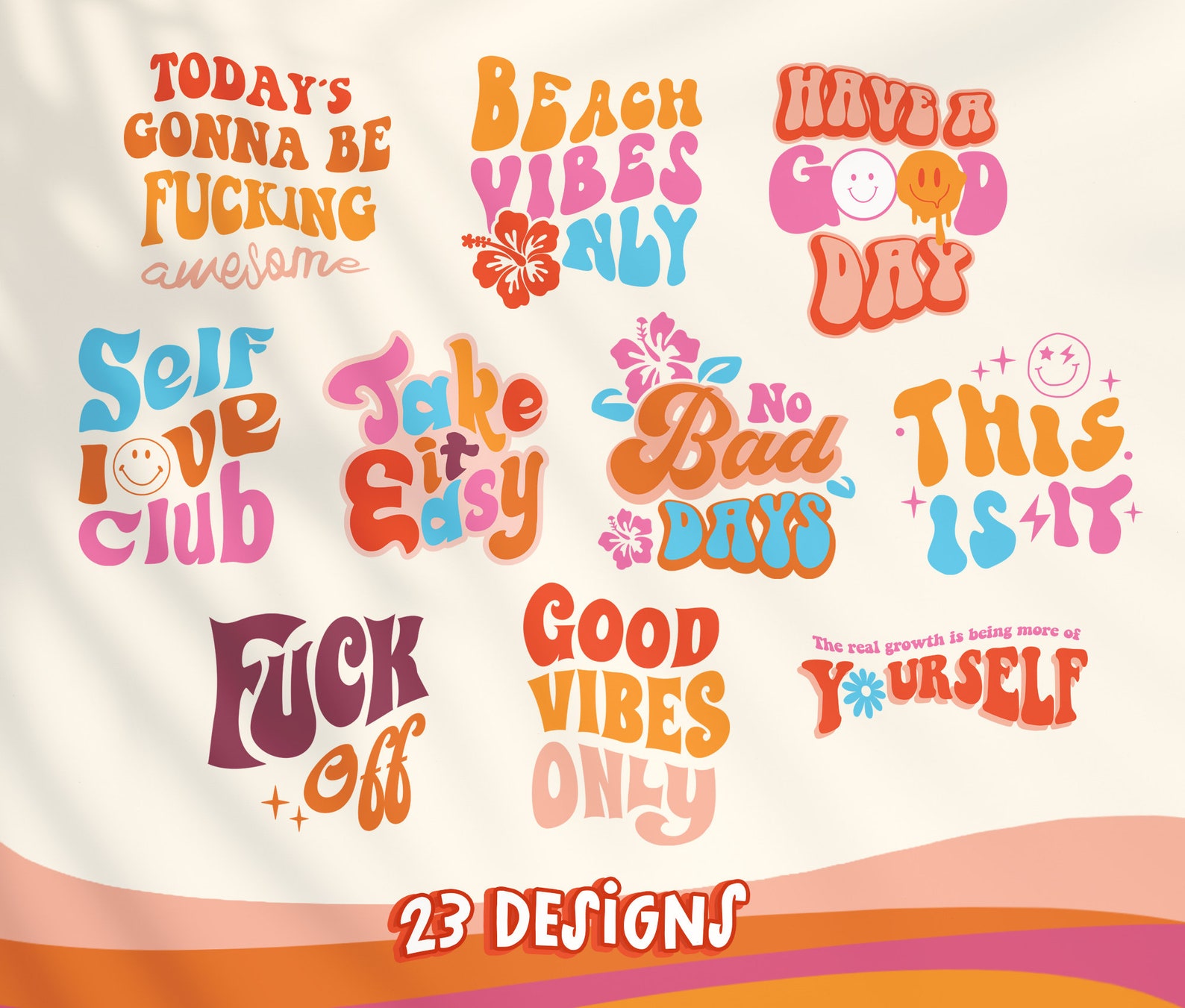 Trendy SVG Bundle Boho SVG Bundle Hippie Svg Retro - Etsy