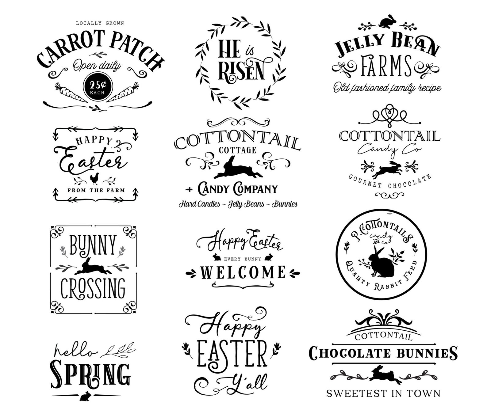 Easter Svg Bundle Easter Svg Easter Decor Svg Happy Easter - Etsy