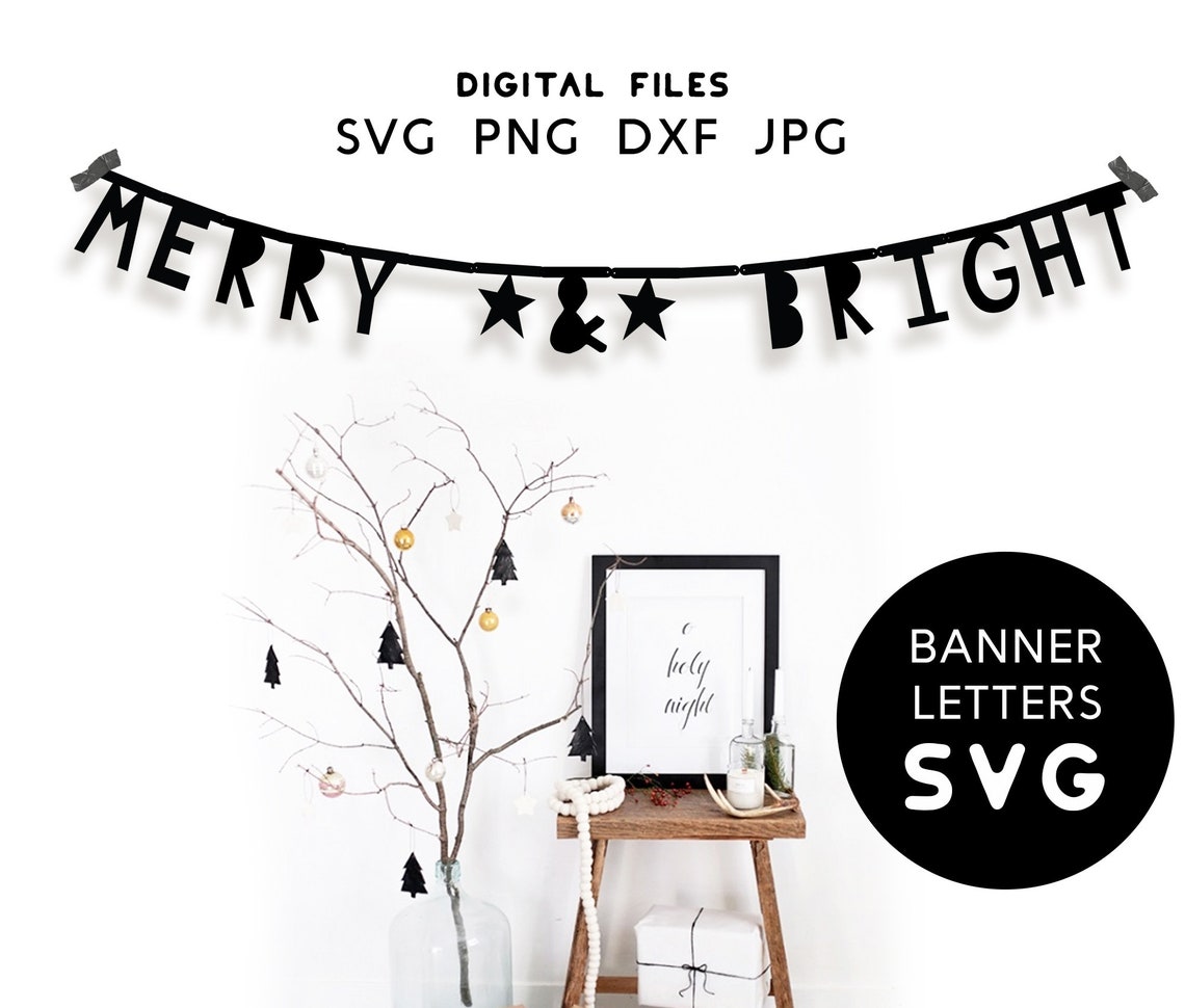 Letter Banner SVG Letter Garland Svg Valentines Day Banner | Etsy Canada