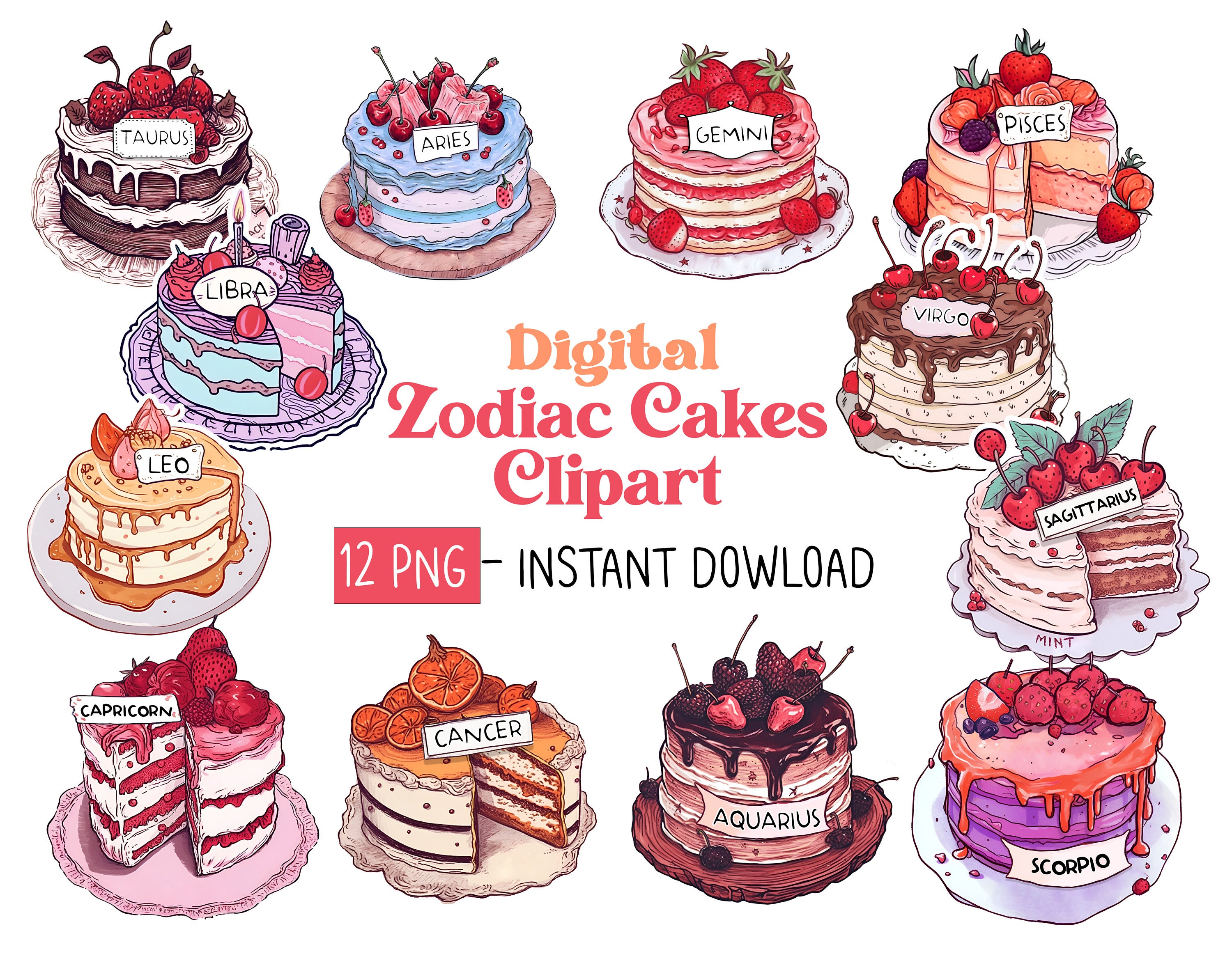 Zodiac signs as cakes 60 photos - Youhoroscope.com