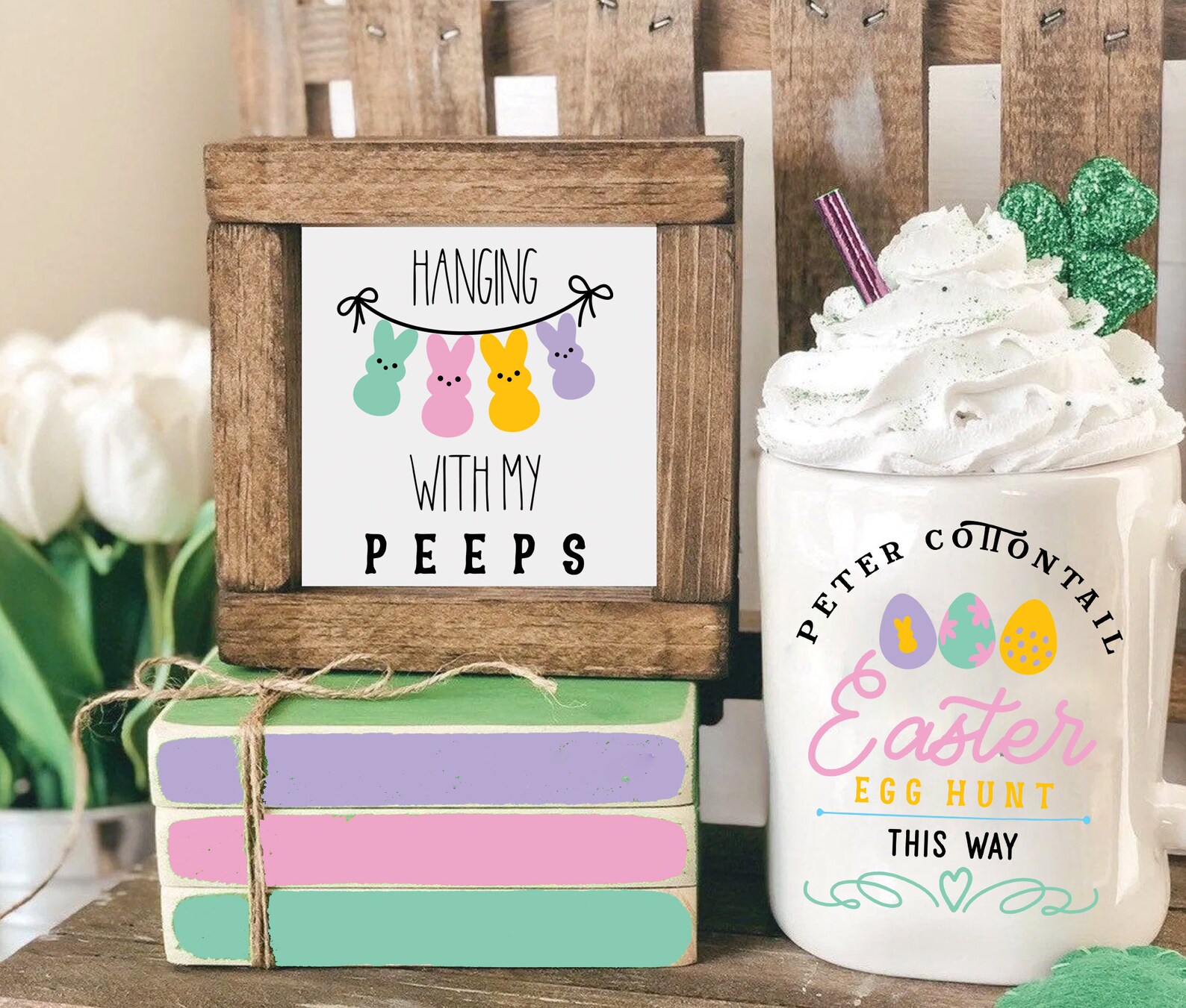 Easter Bunny Bundle Peeps SVG Easter Svg Happy Easter - Etsy