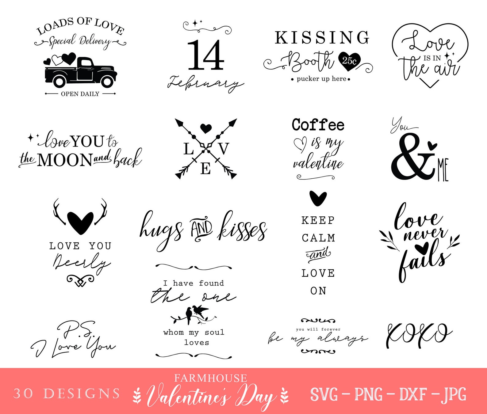 Valentine Svg Bundle Valentine's Day Svg Love Svg | Etsy