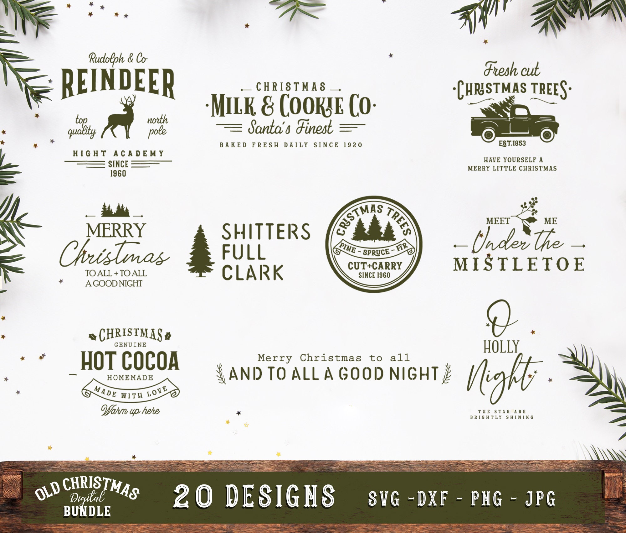 Farmhouse Christmas SVG Rustic Sign Cut Files Svg Dxf Png - Etsy UK