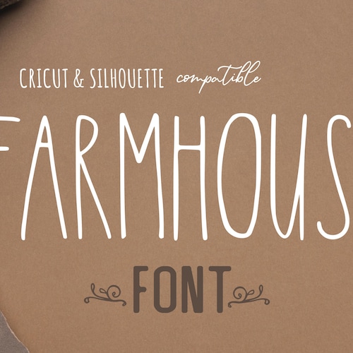 Rae Dunn Inspired SVG Farmhouse Font SVG Skinny Cricut - Etsy