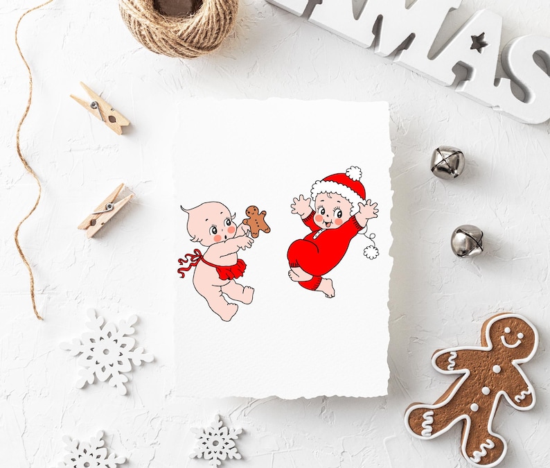 Merry Christmas Bundle Svg, Kewpie Christmas Bundle Png, Santa Hat Svg ...
