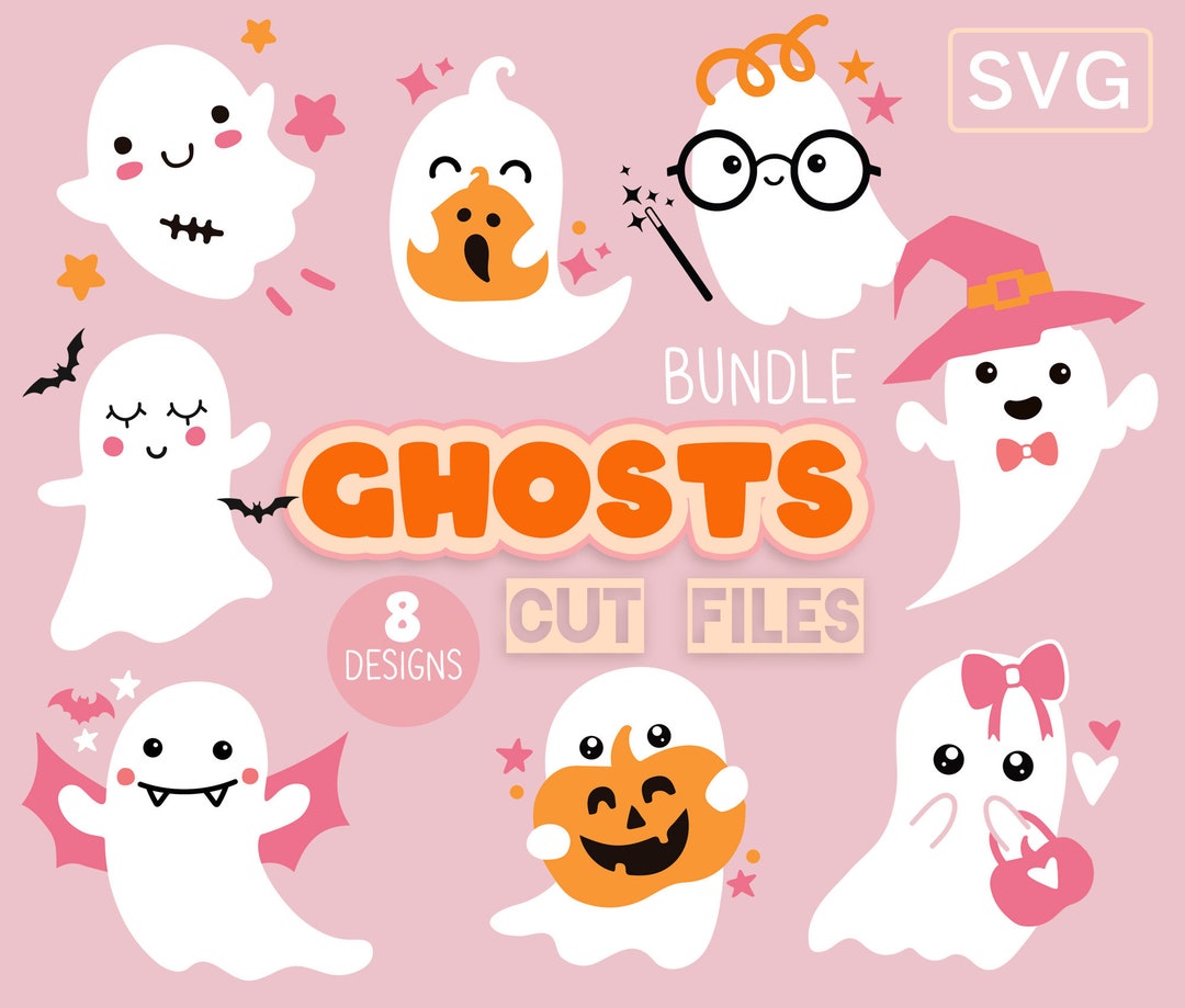 PINK Halloween Svg, Ghost Svg, Halloween Bundle Svg, Ghost Bundle Svg ...