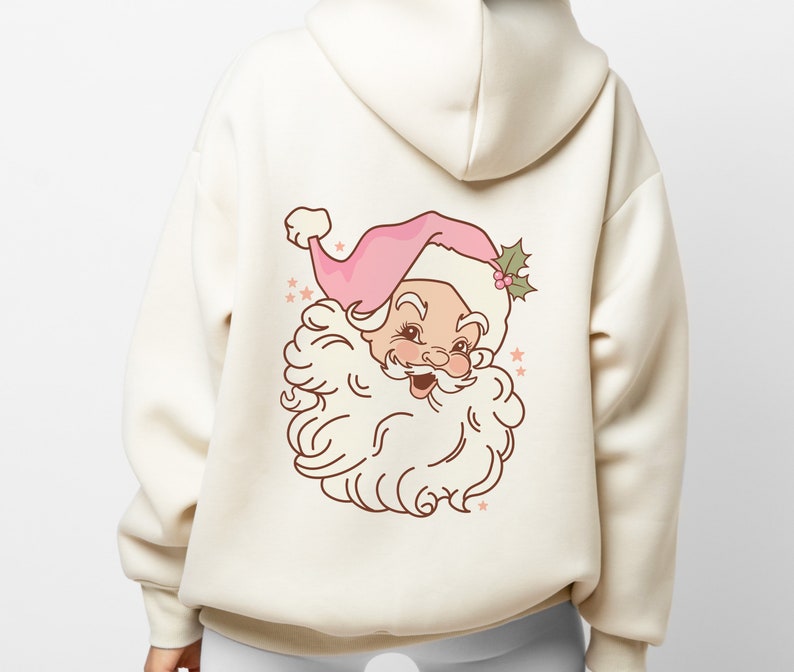 Retro Pink Santa Claus SVG PNG, Christmas SVG, Christmas Vintage Svg ...