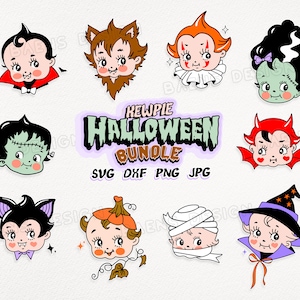 Kewpie Halloween Monsters SVG Bundle (digital Download) - Etsy