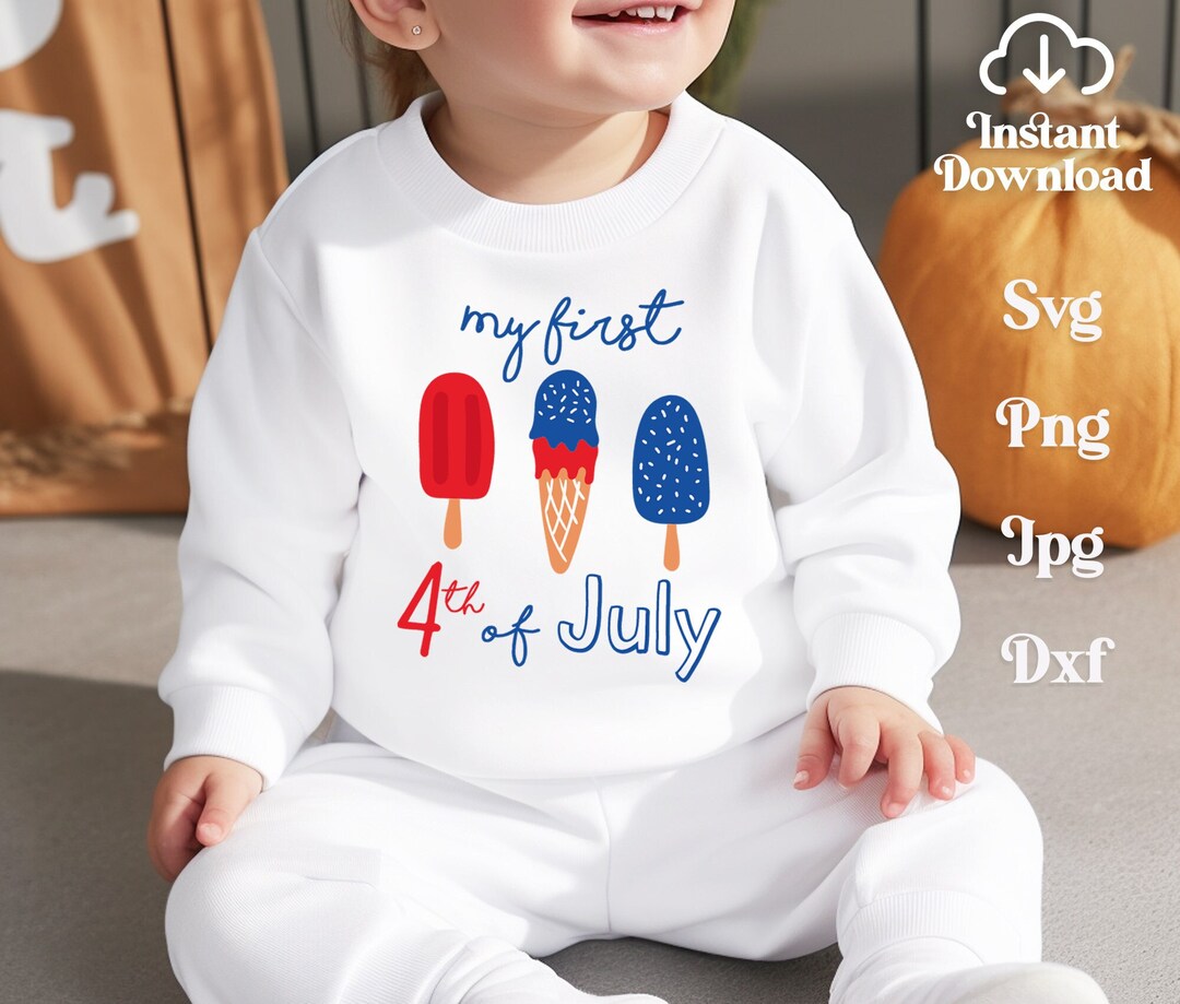 My 1st 4th of July Svg Png, 1st Fourth July, Patriotic Svg, Ice Cream ...