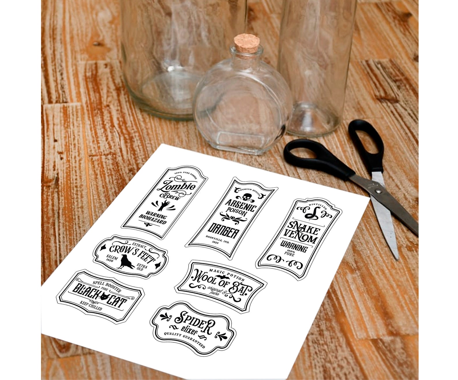 Halloween Potion Bottle Labels Svg Vintage Halloween Svg - Etsy