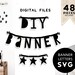 Letter Banner SVG Letter Garland Svg Valentines Day Banner - Etsy