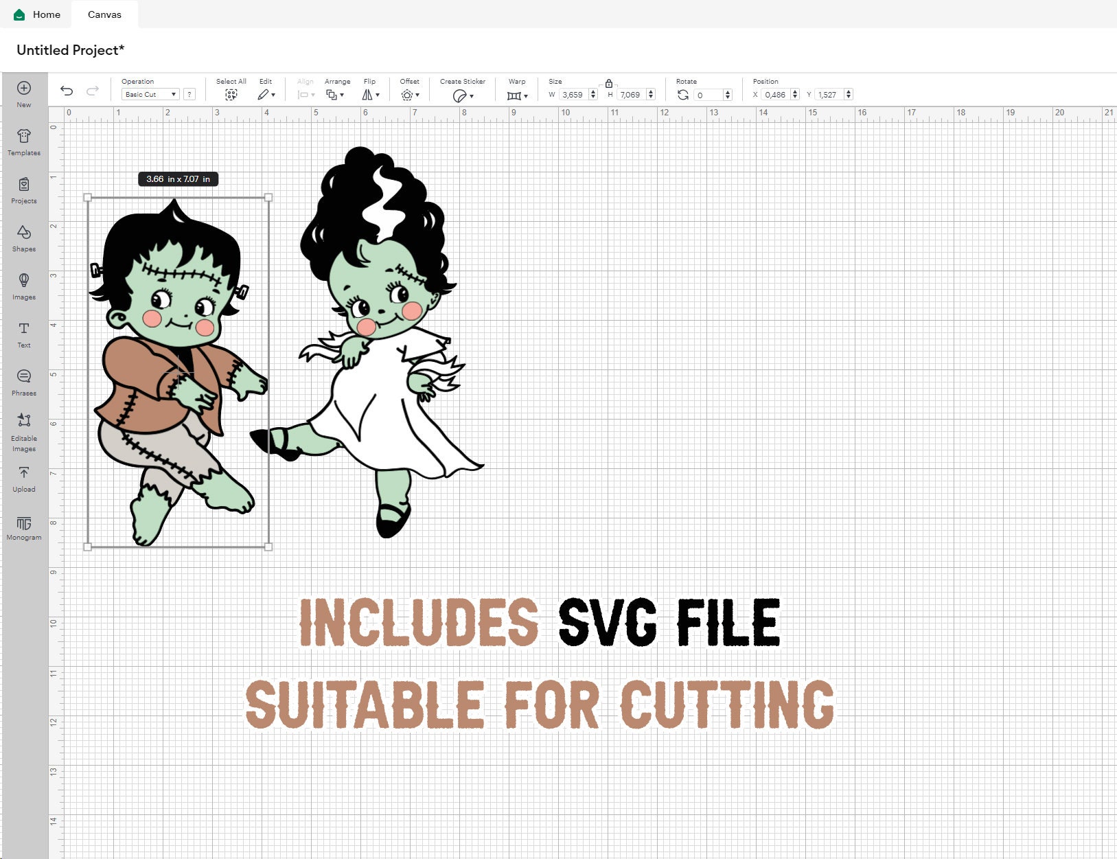 Retro Frankenstein & Bride Kewpie Doll SVG: Halloween Printable ...