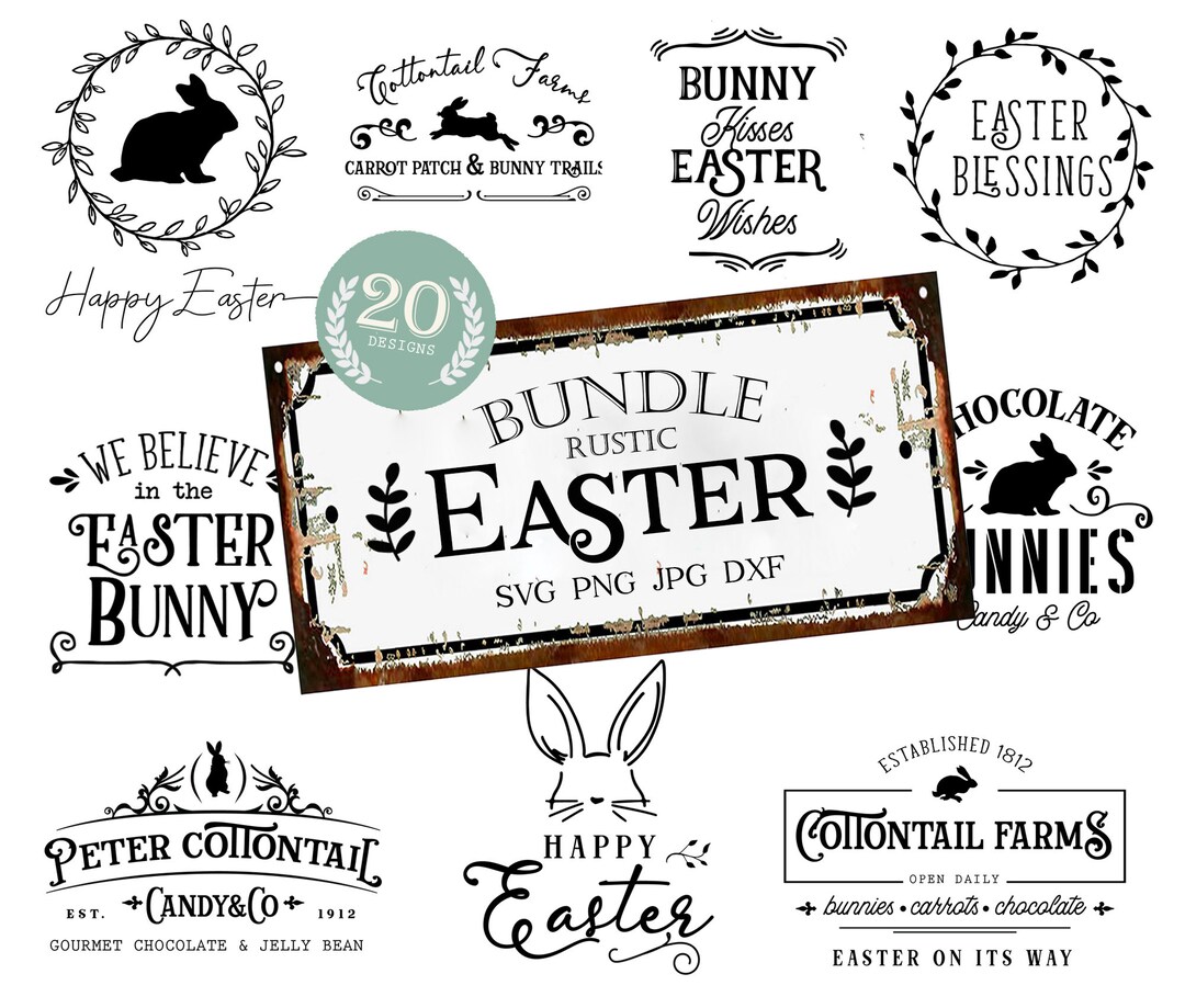 Easter Svg Bundle | Easter Svg | Happy Easter Svg | Easter Farmhouse ...