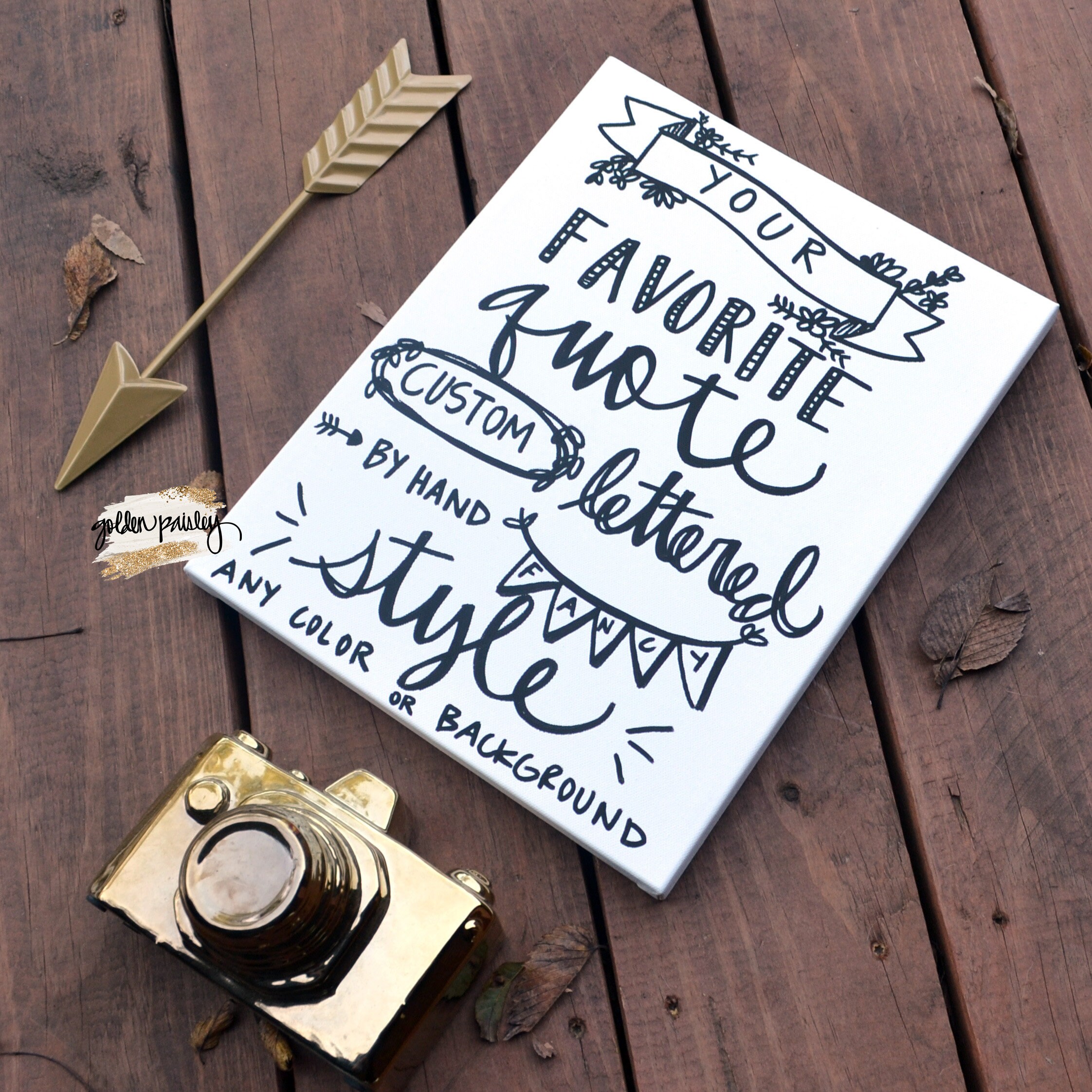 Custom Hand Lettered Quote Canvas Personalized Canvas Quote Art Wall ...