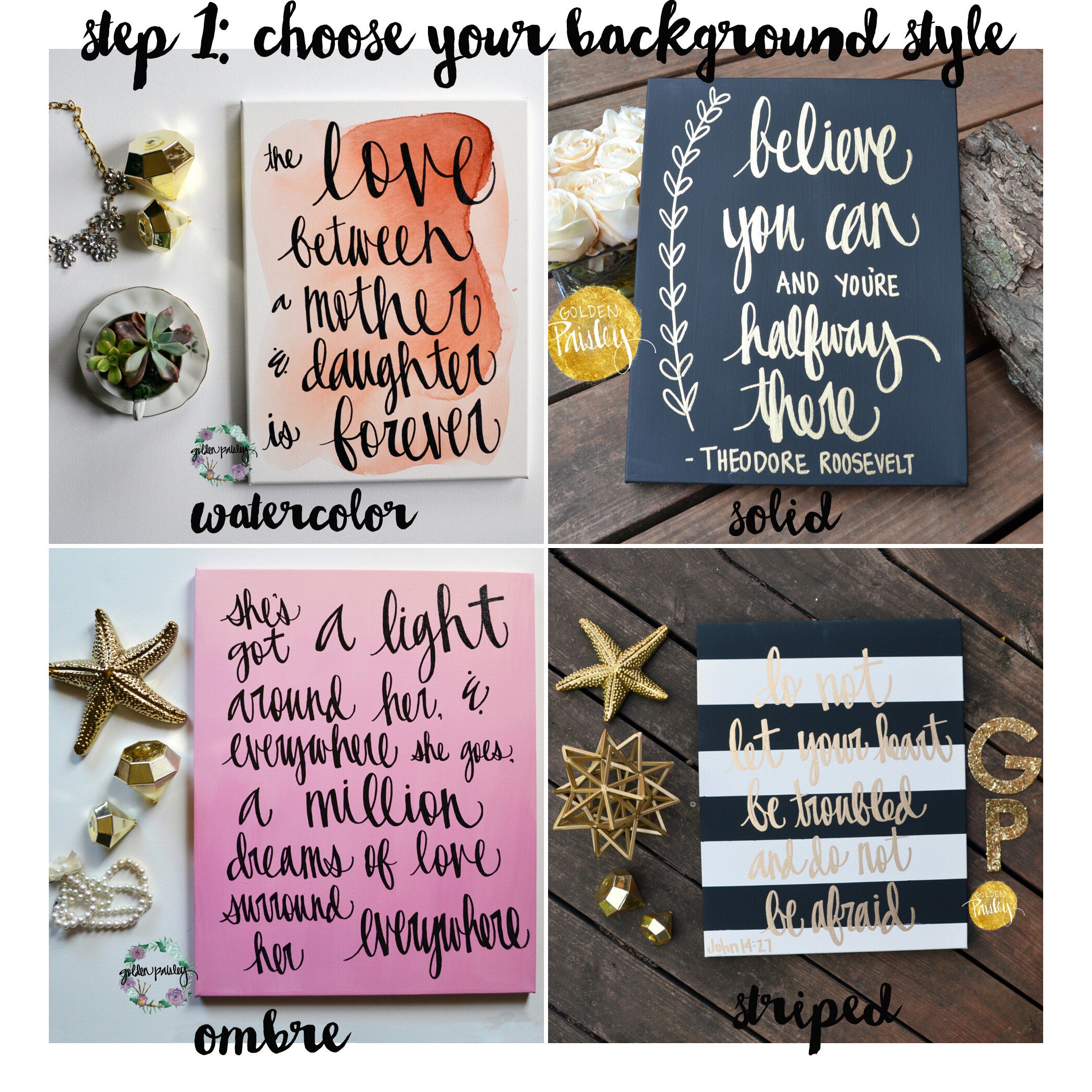 Custom Hand Lettered Quote Canvas Personalized Canvas Quote Art Wall ...