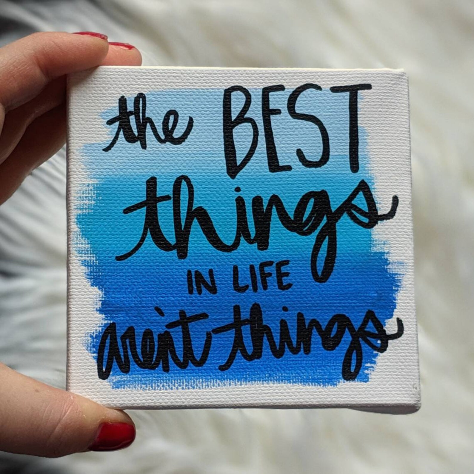 Cute Gift Idea | Mini Canvas Art | 4x4 Inch Quote Canvas Art | Stocking ...