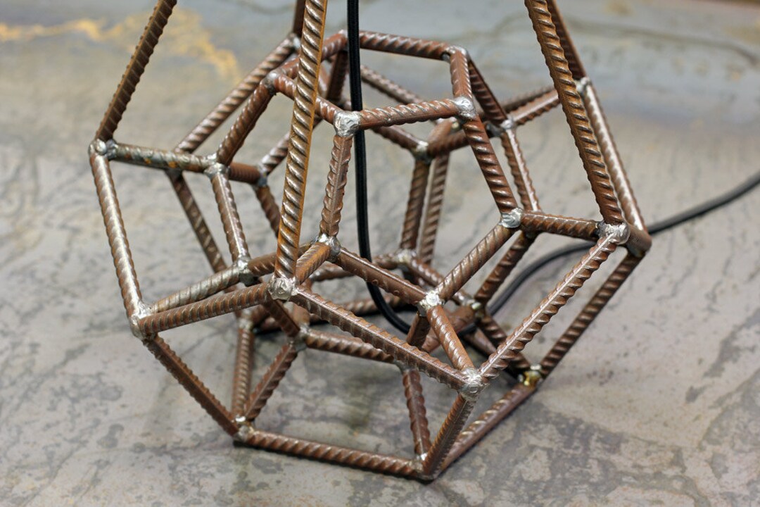 Industrial Nested Geometric Rebar Table Lamp Vintage Edison - Etsy