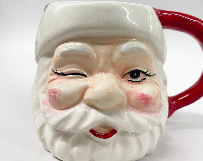 Wonderful Vintage Ceramic White Santa Mug ONE MUG Vintage Santa Mug ...