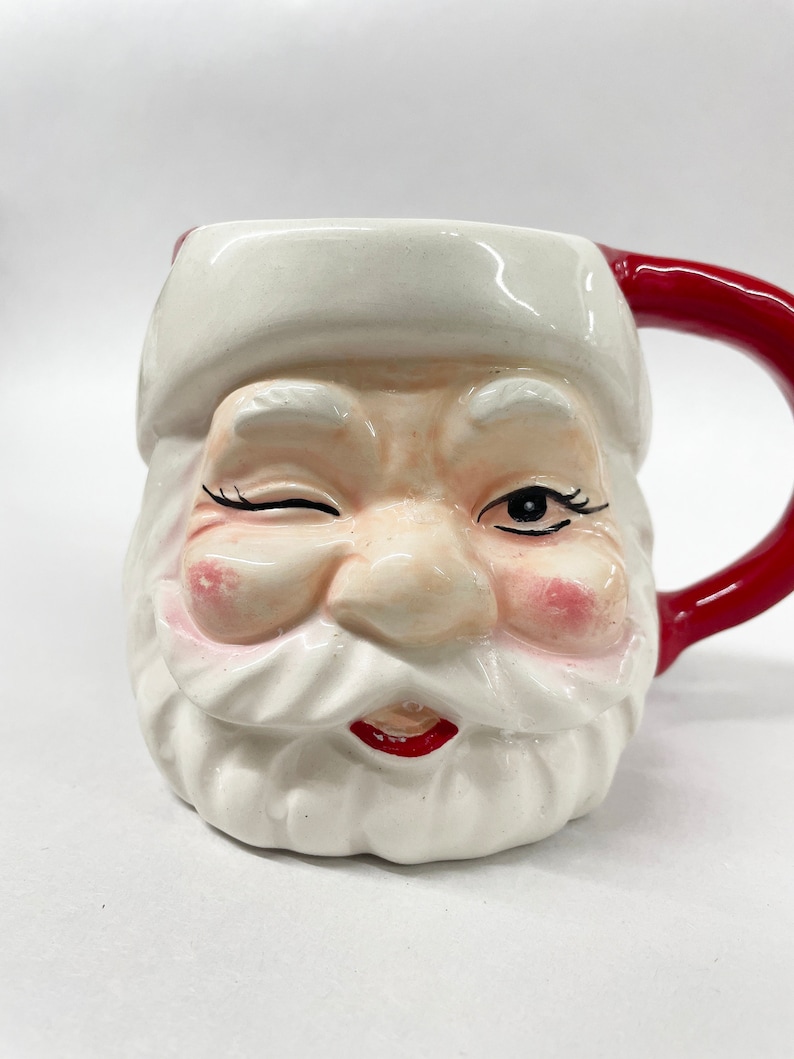 Retro Santa Ceramic Mug | Retro Christmas | Vintage Style Christmas - Etsy