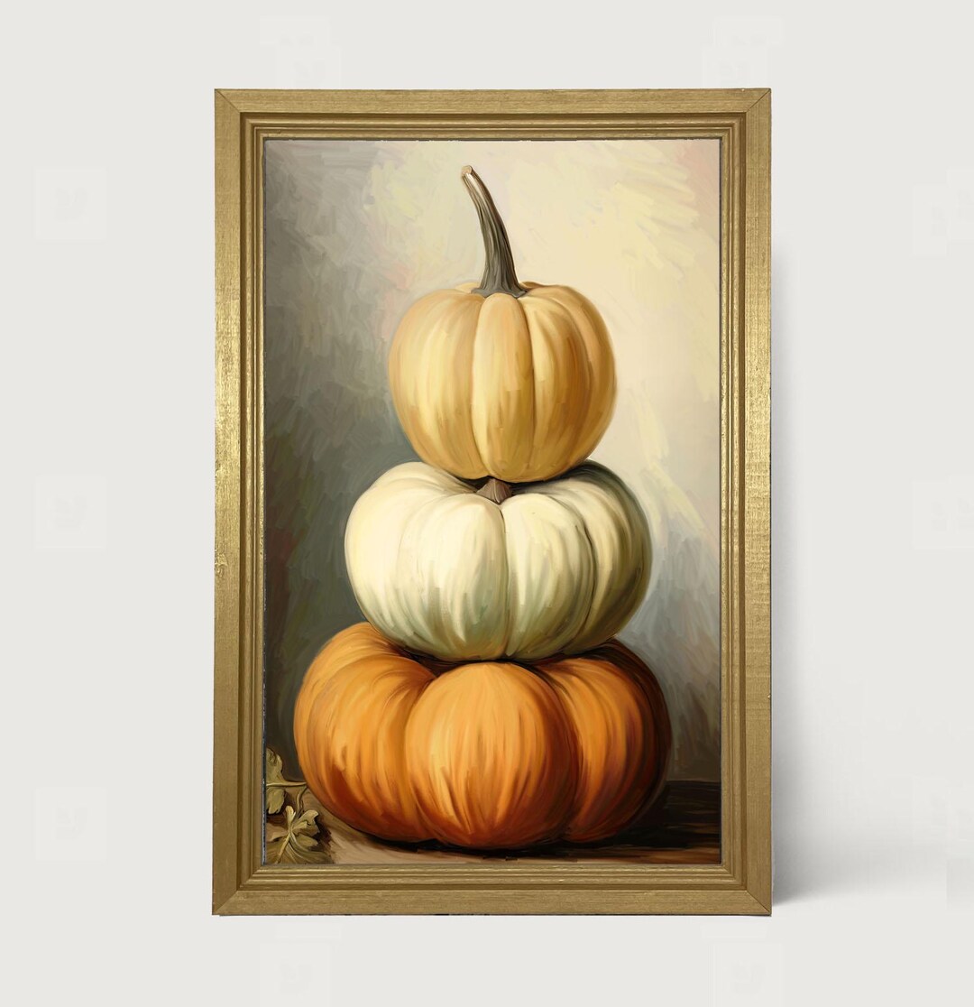 Stacked Pumpkins [framed Print] Fall Wall Decoration | Perfect for ...