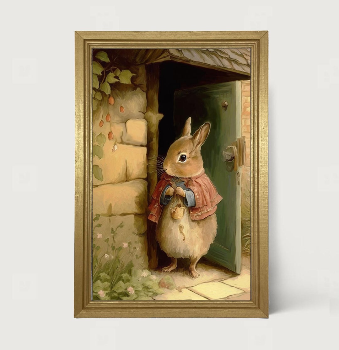 Emma: [framed Print] Easter Rabbit | Bunny Painting | Whimsical Spring ...