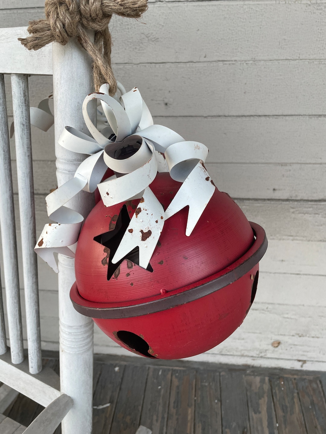 Metal Hanging Jingle Bells Beautiful Oversized Metal Christmas Bells ...