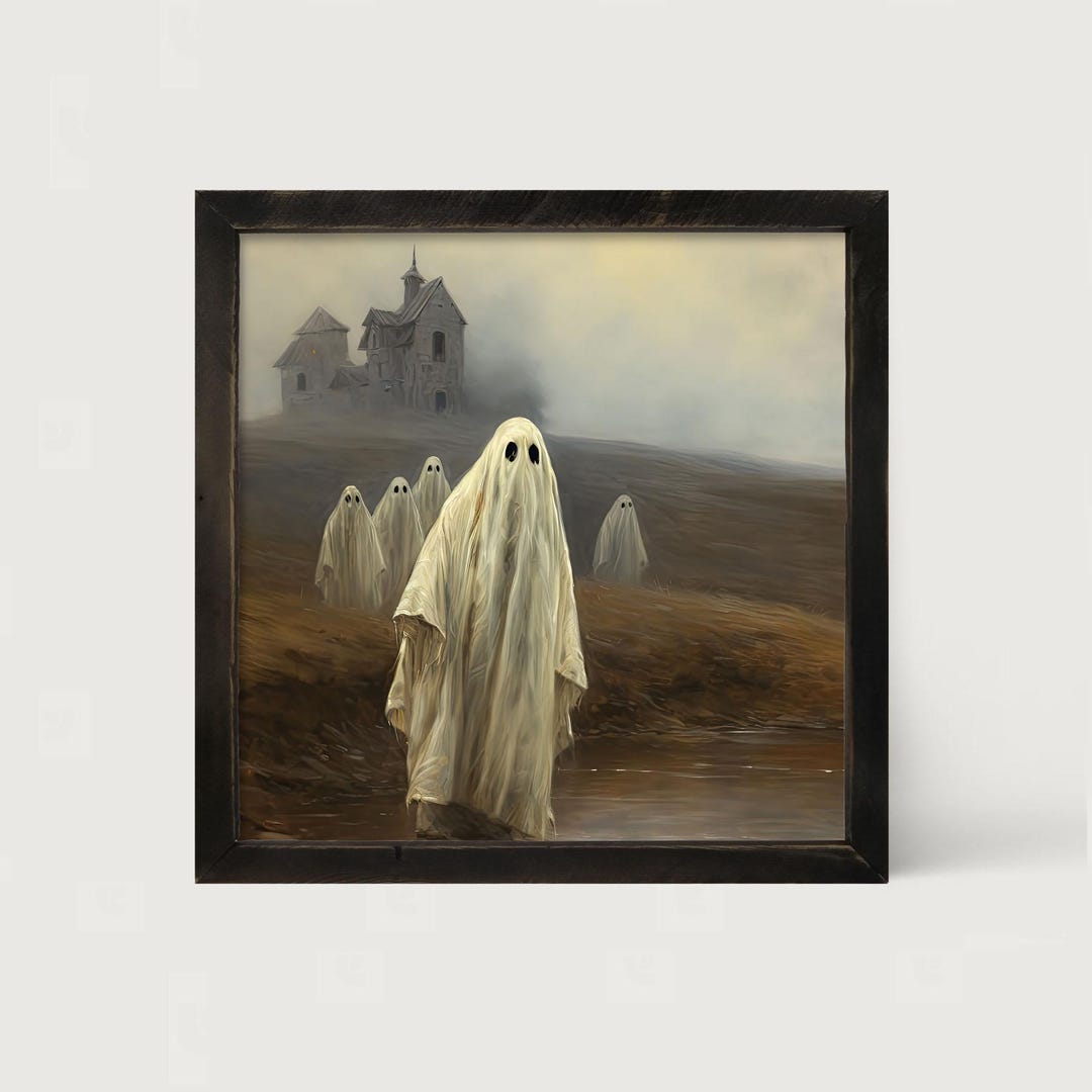 Ghosts in Front of Old House: [framed Print] Haunting Ghost | Spooky ...
