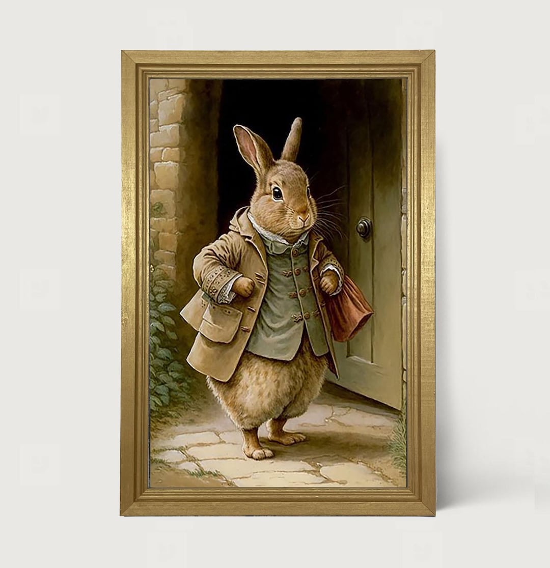 Mr Higgins Friend: [framed Print] Spring Bunny Painting | Cute Woodland ...