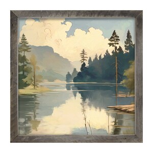 Mirror Lake - [framed Print] A Calming Lake View, Adding Nature to Your ...