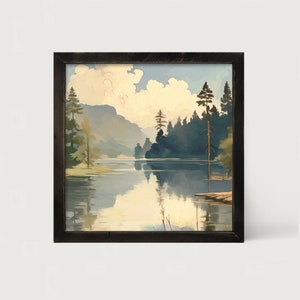 Mirror Lake - [framed Print] A Calming Lake View, Adding Nature to Your ...