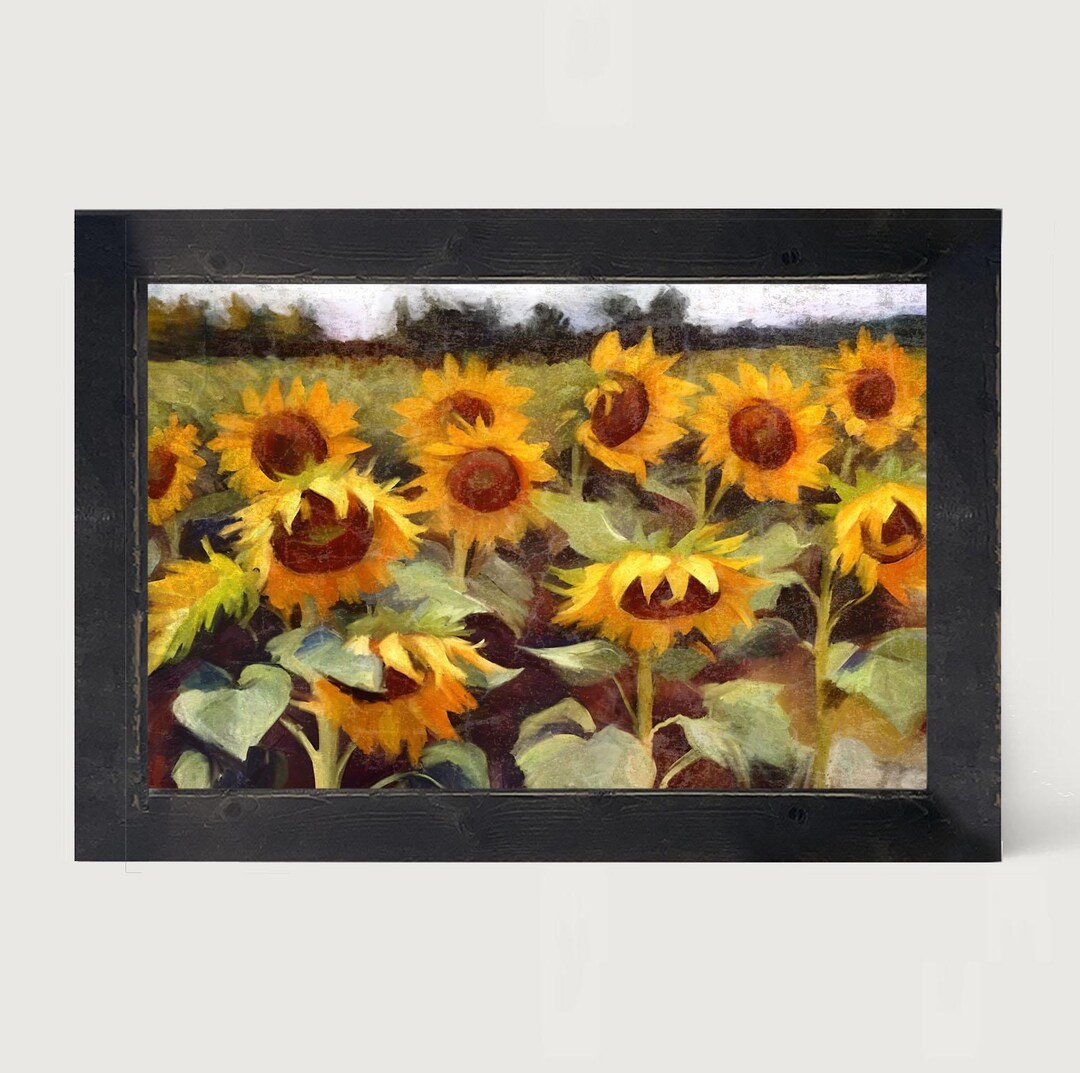Scenic Sunflowers -horizontal [framed Print] - Yellow Flowers | Bring ...