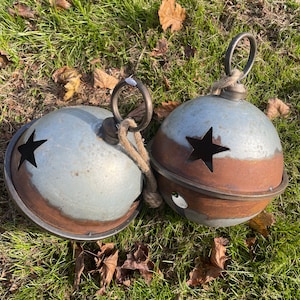 Metal Hanging Jingle Bells Beautiful Oversized Metal Christmas Bells ...