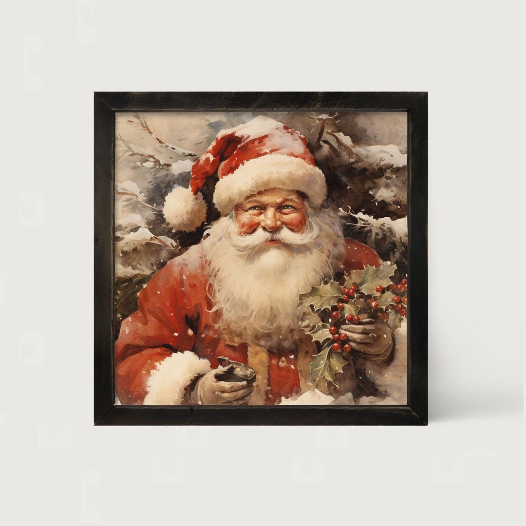 Santa Smiling framed Print Modern Santa Bring Some Festive Cheer Into ...