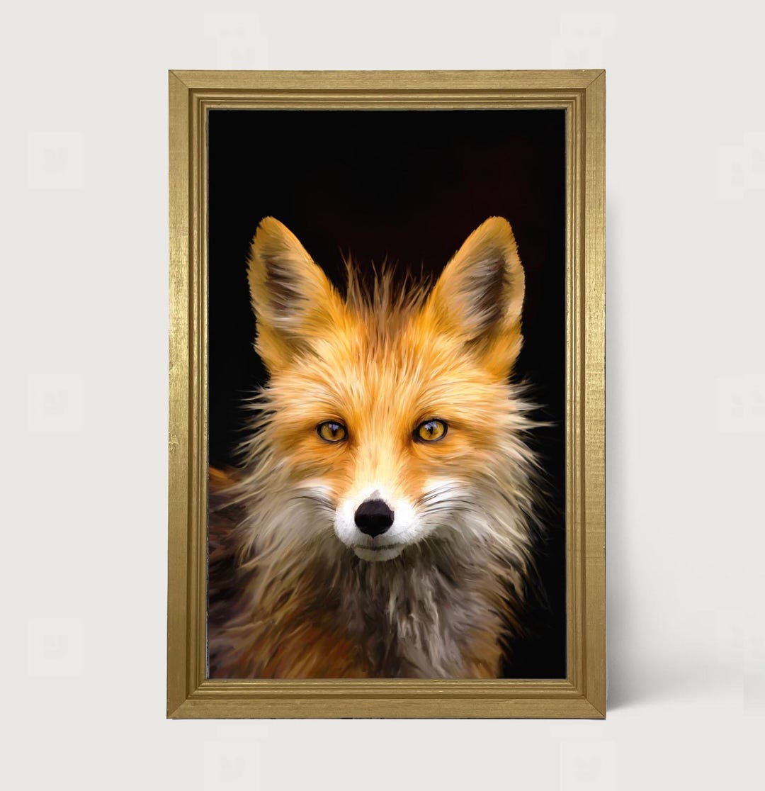Rustic Fox Portrait: [vertical Framed Print] for Wildlife Lovers ...
