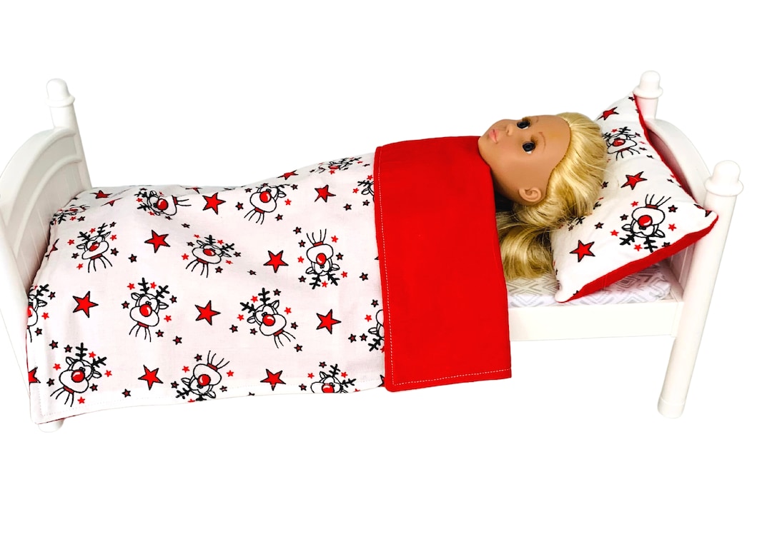 Doll Blanket Set, Pillow and Blanket, Linen for Dolls, Flannel Doll ...