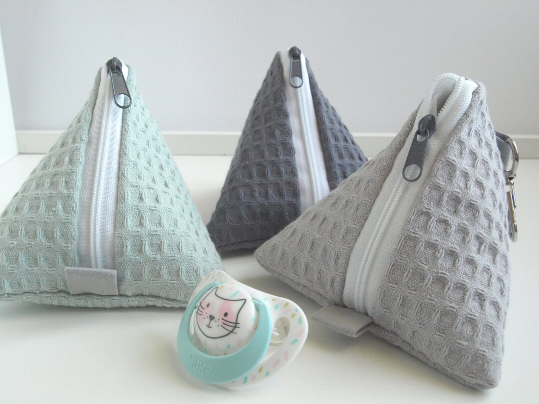 XL Pacifier Bag for 4 Pacifiers Pyramid Bag With Carabiner - Etsy
