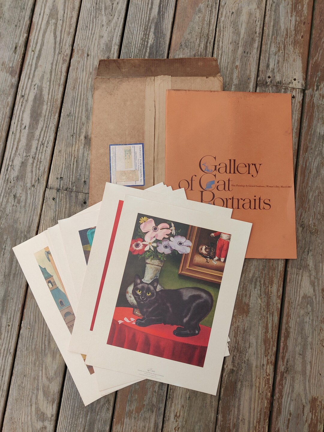 1965 Gallery of Cat Portraits Girard Goodenow 9 (10) Paintings Original ...