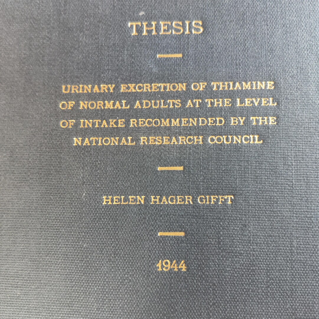 1944 Bound Thesis Cornell University Graduate School Master of Science ...
