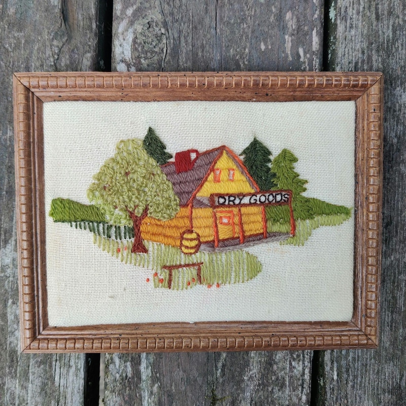 Framed Crewel Orange - Etsy