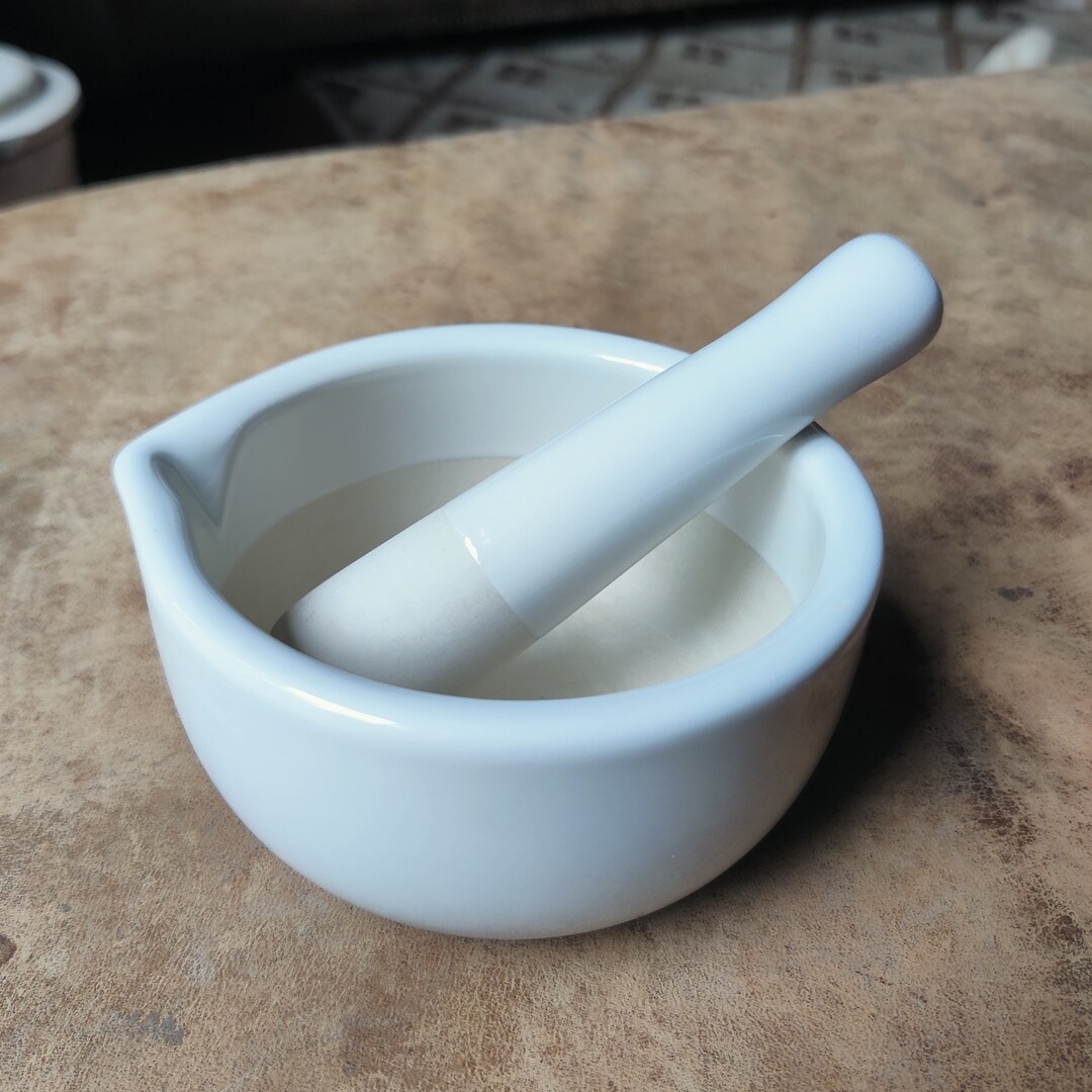 Vintage IKEA of Sweden Mortar & Pestle Set White 15199 Herbs Medicines ...